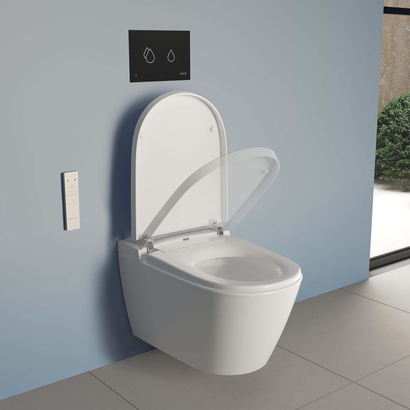 VitrA Matrix 2.0 shower toilet Basic with toilet seat with VitrAclean ...