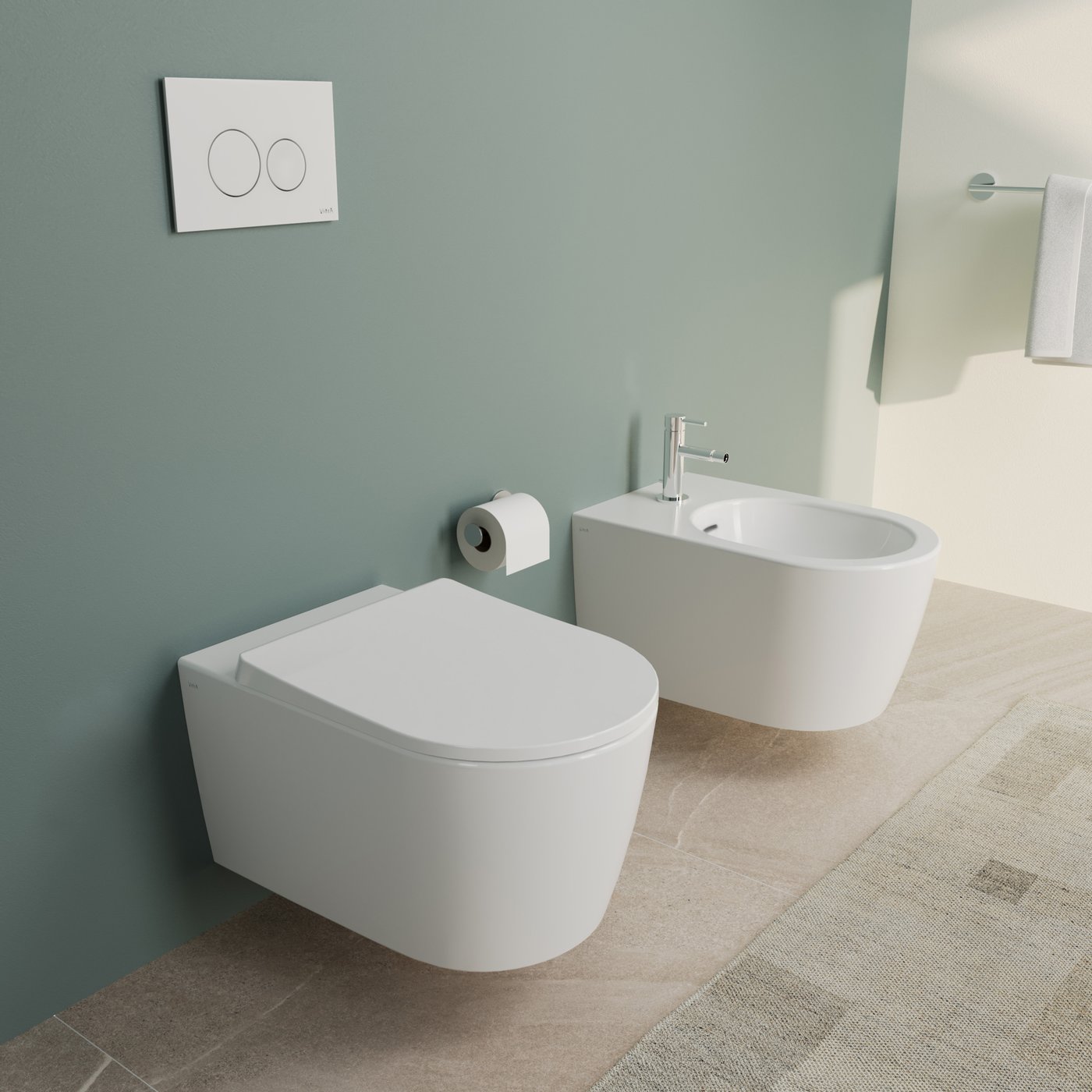 VitrA Matrix 2.0 bidet with VitrAclean and VitrAhygiene, white ...