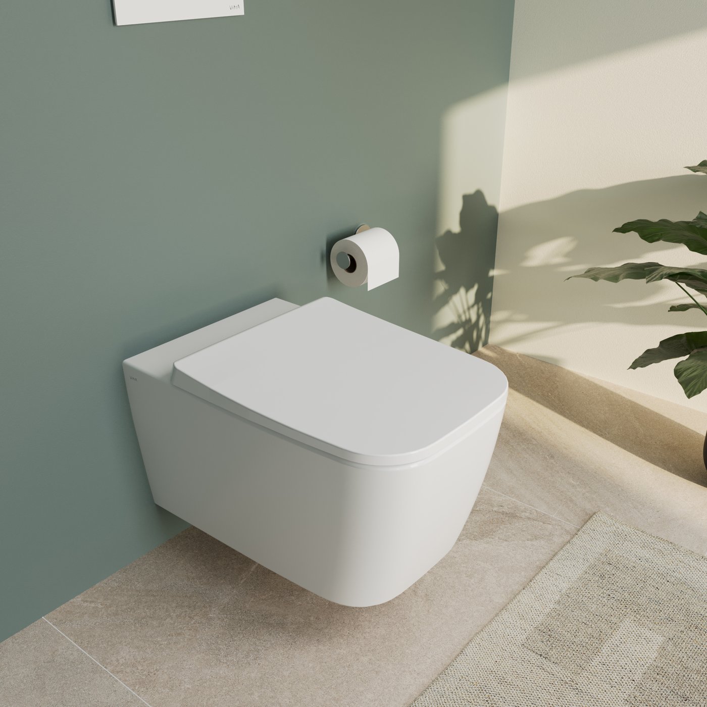 VitrA Matrix 2.0 wall-mounted toilet with QuantumFlush with toilet seat ...