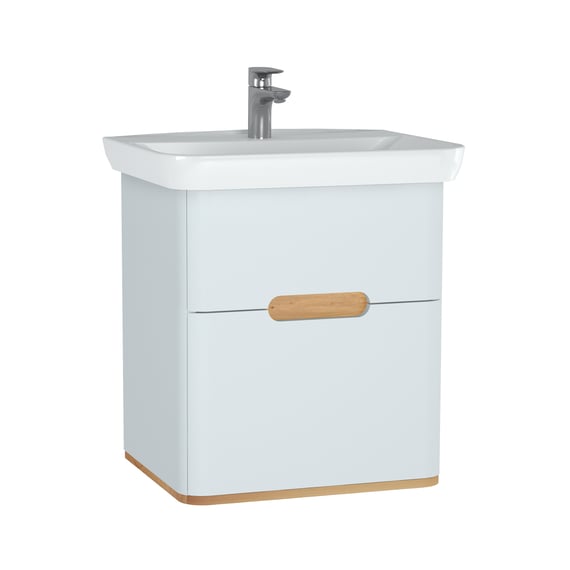 VitrA Sento washbasin with vanity unit, 2 pull-out compartments matt ...
