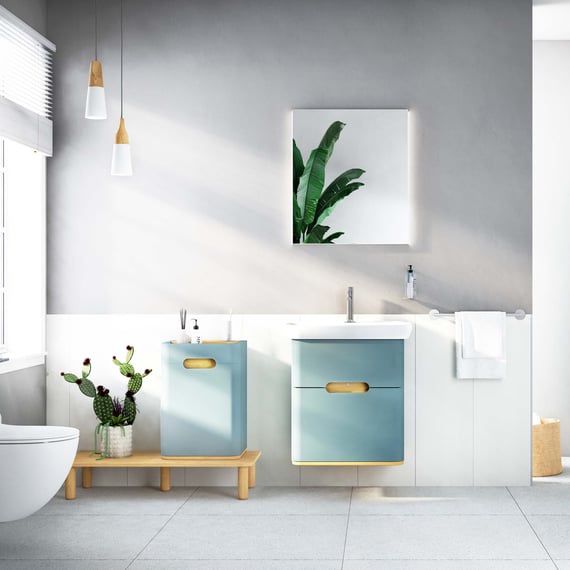 VitrA Sento washbasin with vanity unit, 2 pull-out compartments matt ...