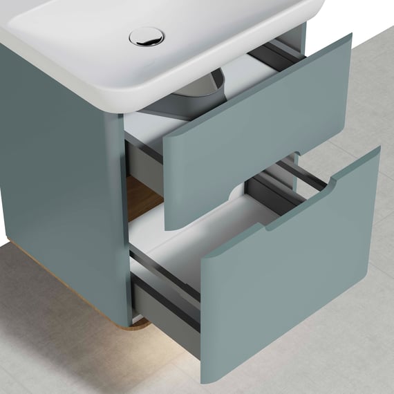 VitrA Sento washbasin with vanity unit, 2 pull-out compartments matt ...