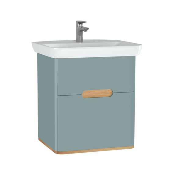 VitrA Sento washbasin with vanity unit, 2 pull-out compartments matt ...