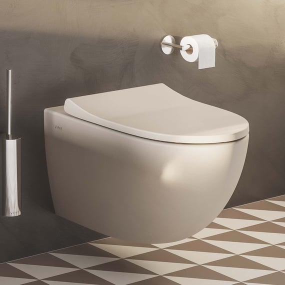 VitrA Sento Wand-WC mit VitrAclean und VitrAhygiene, taupe matt ...