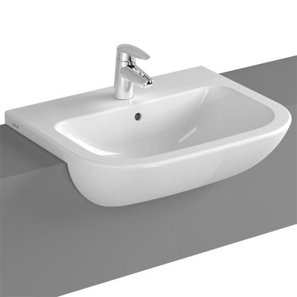 VitrA S20 semi-recessed basin with VitrAhygiene, white - 5524B003-0001 ...