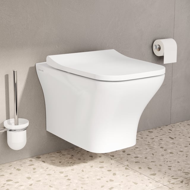 VitrA Matrix wall-mounted toilet with Smooth Flush with VitrAhygiene ...