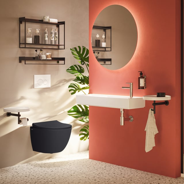 VitrA Matrix wall-mounted toilet with VitrAFlush 2.0 with toilet seat ...
