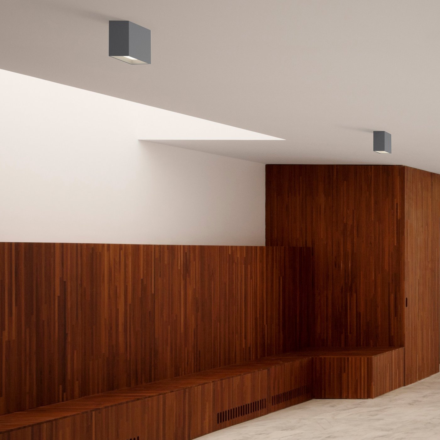 VIBIA Structural ceiling light, LED dimmable, matt grey - 263021/23 ...