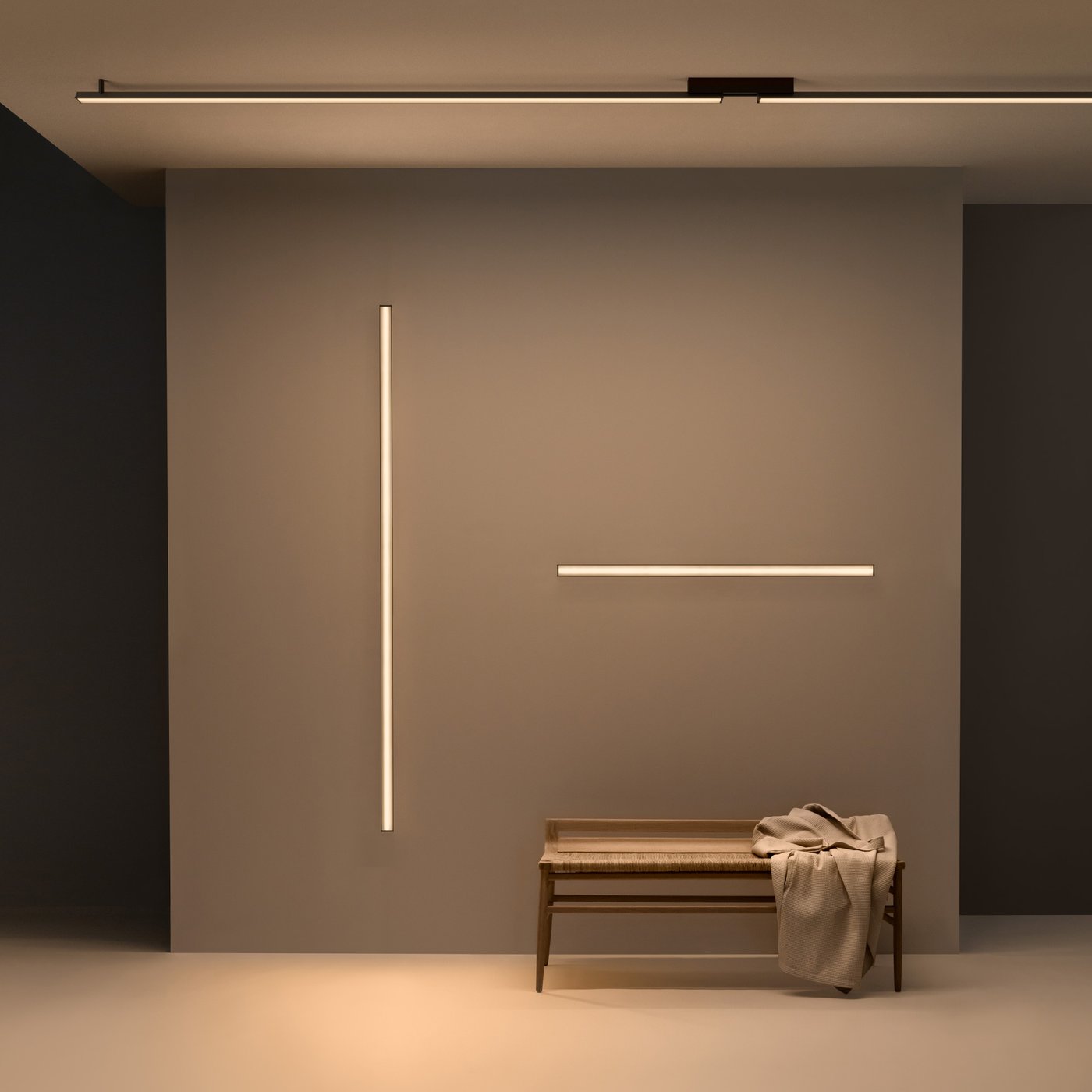 VIBIA Spa wall light/ceiling light, LED, 1 head dimmable, black/white ...