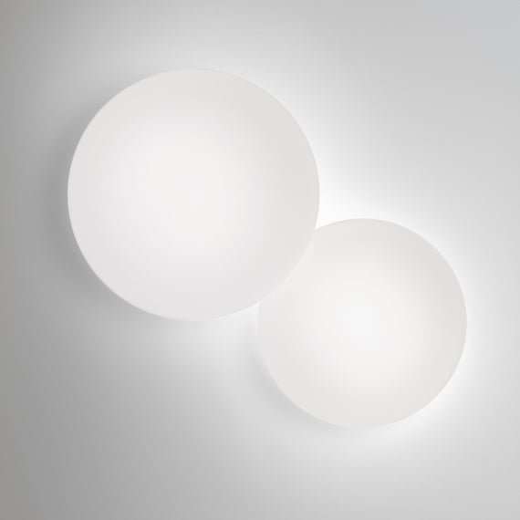VIBIA Puck LED wall light 2 heads dimmable, opaline - 542703/10 | REUTER