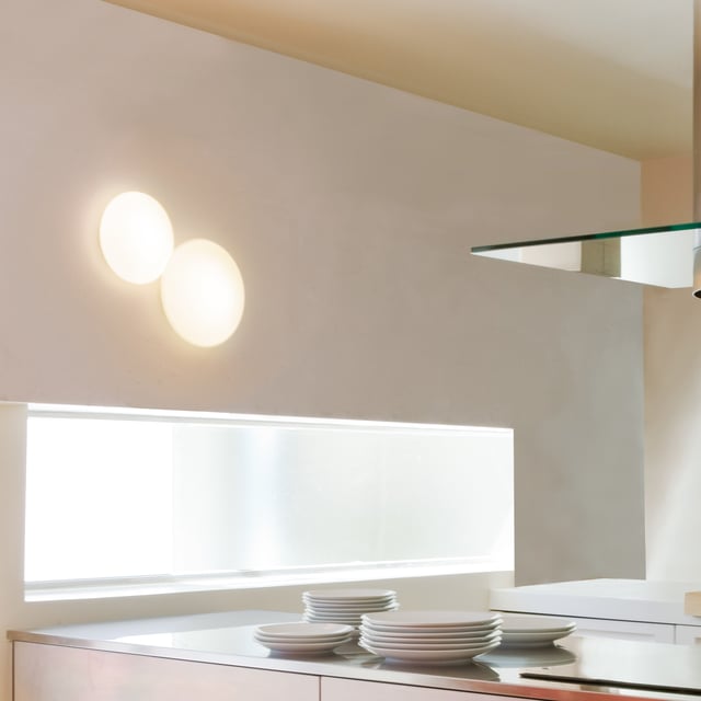 VIBIA Puck LED wall light 2 heads opaline - 542703/10 | REUTER