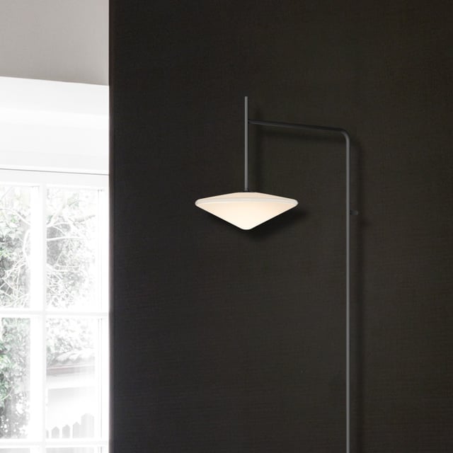 VIBIA Tempo wall light, LED with supply cable, diamond dimmable, satin ...