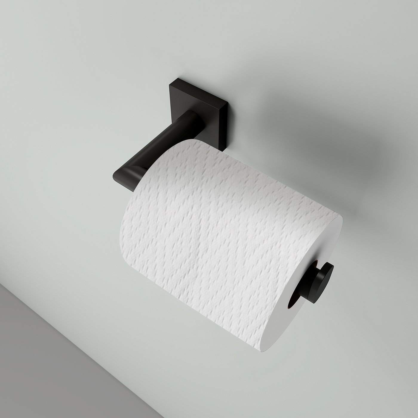 Viverso x cube open toilet roll holder matt black - VC2201MB | REUTER