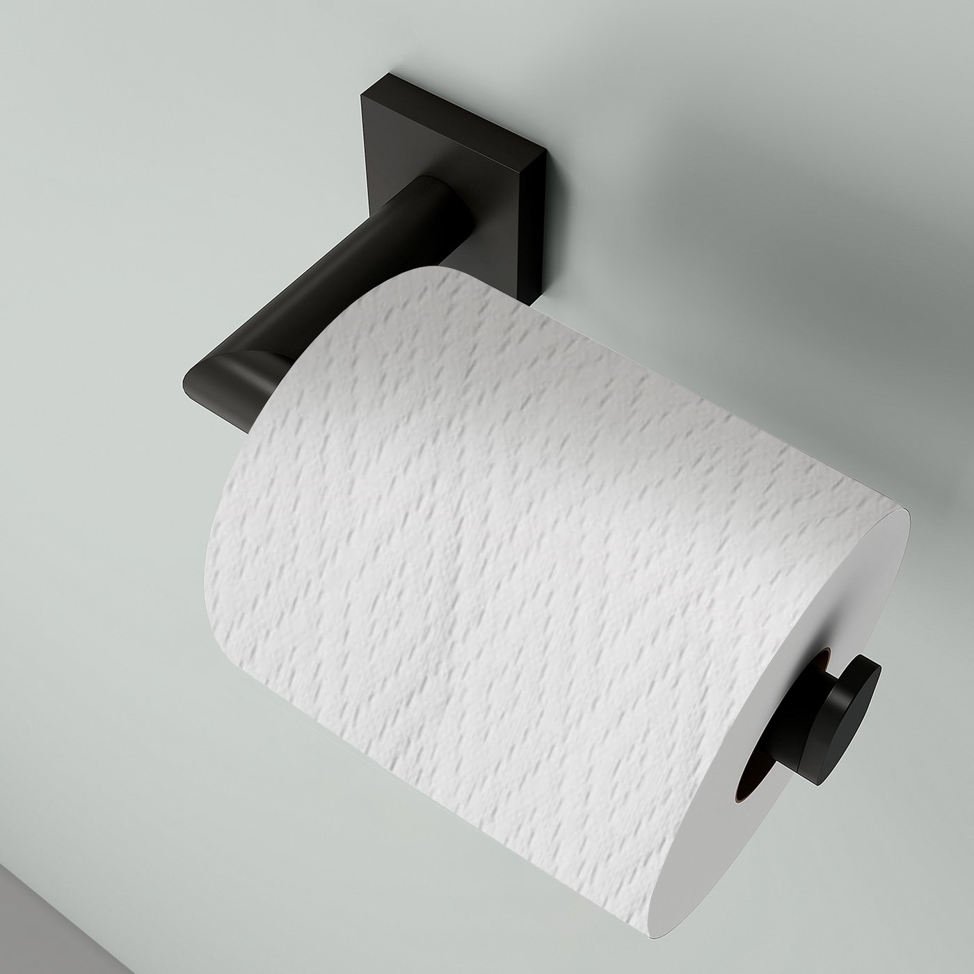 Viverso x cube open toilet roll holder matt black - VC2201MB | REUTER