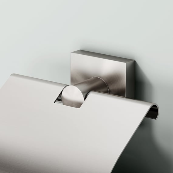 Viverso x cube open toilet roll holder with cover brushed nickel ...
