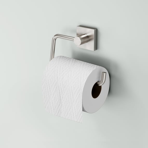 Viverso x cube open, movable toilet roll holder brushed nickel ...