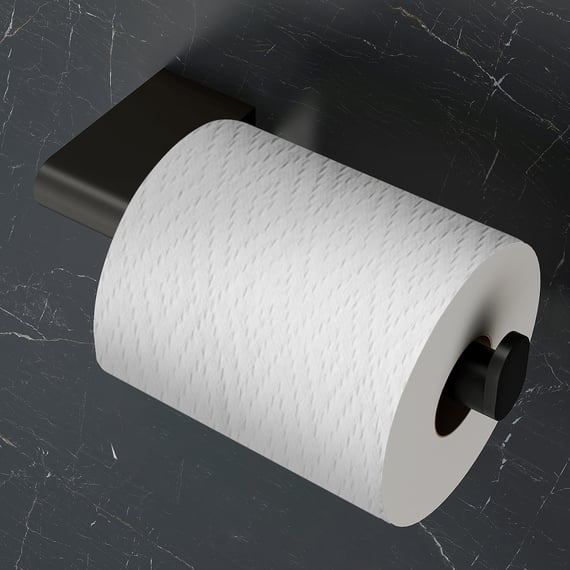 Viverso x one open toilet roll holder matt black - VL2200MB | REUTER
