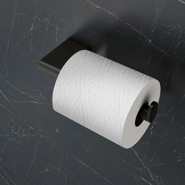 Viverso x one open toilet roll holder matt black - VL2200MB | REUTER