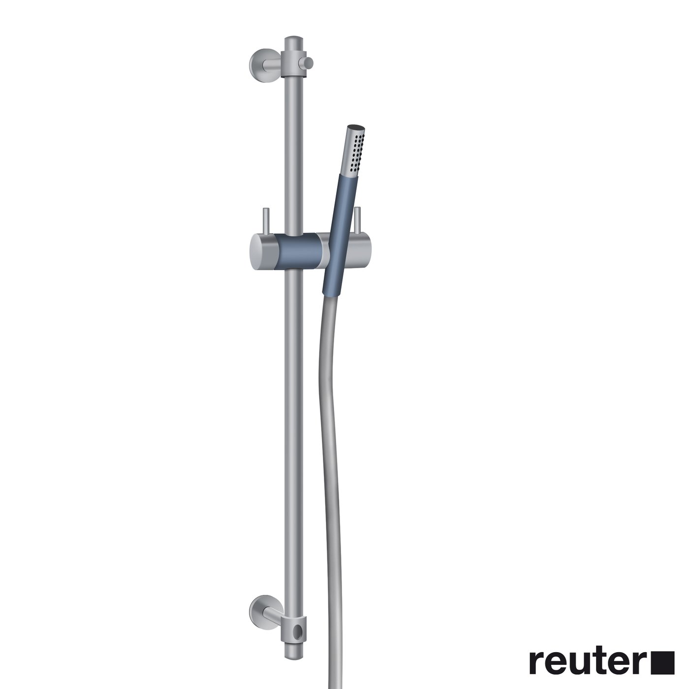 Vola T34 hand shower set with shower rail, 1 spray mode brushed ...