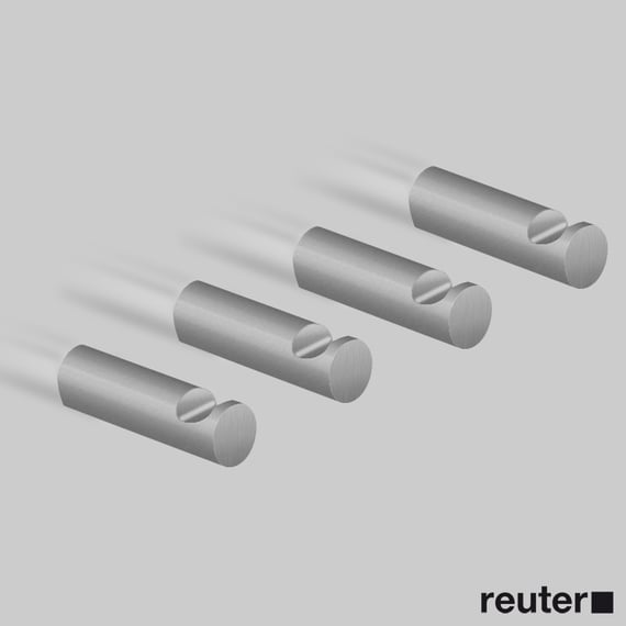Vola T18 towel hook brushed stainless steel - T18-40 | REUTER