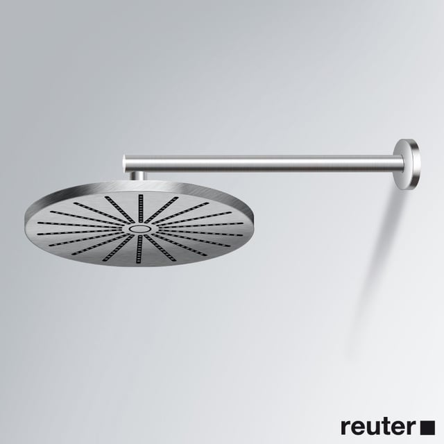 Vola Universal overhead shower, 1 spray mode brushed stainless steel ...