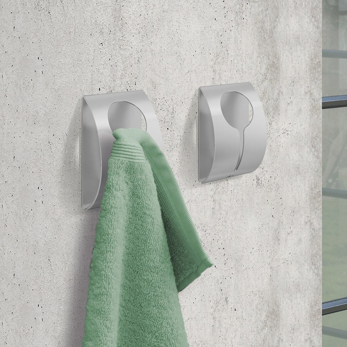 Zack DUPLO towel hook brushed stainless steel - 40200 | REUTER