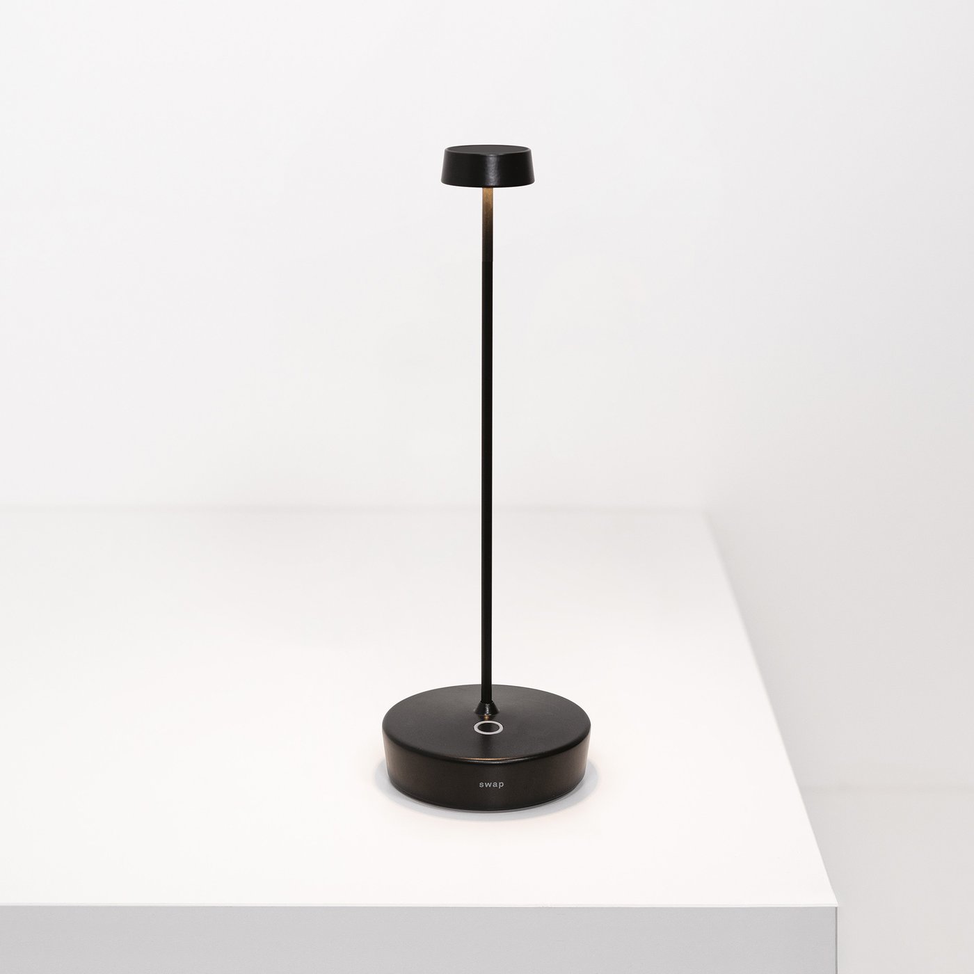 zafferano Swap Pro rechargeable table lamp, LED dimmable, black ...