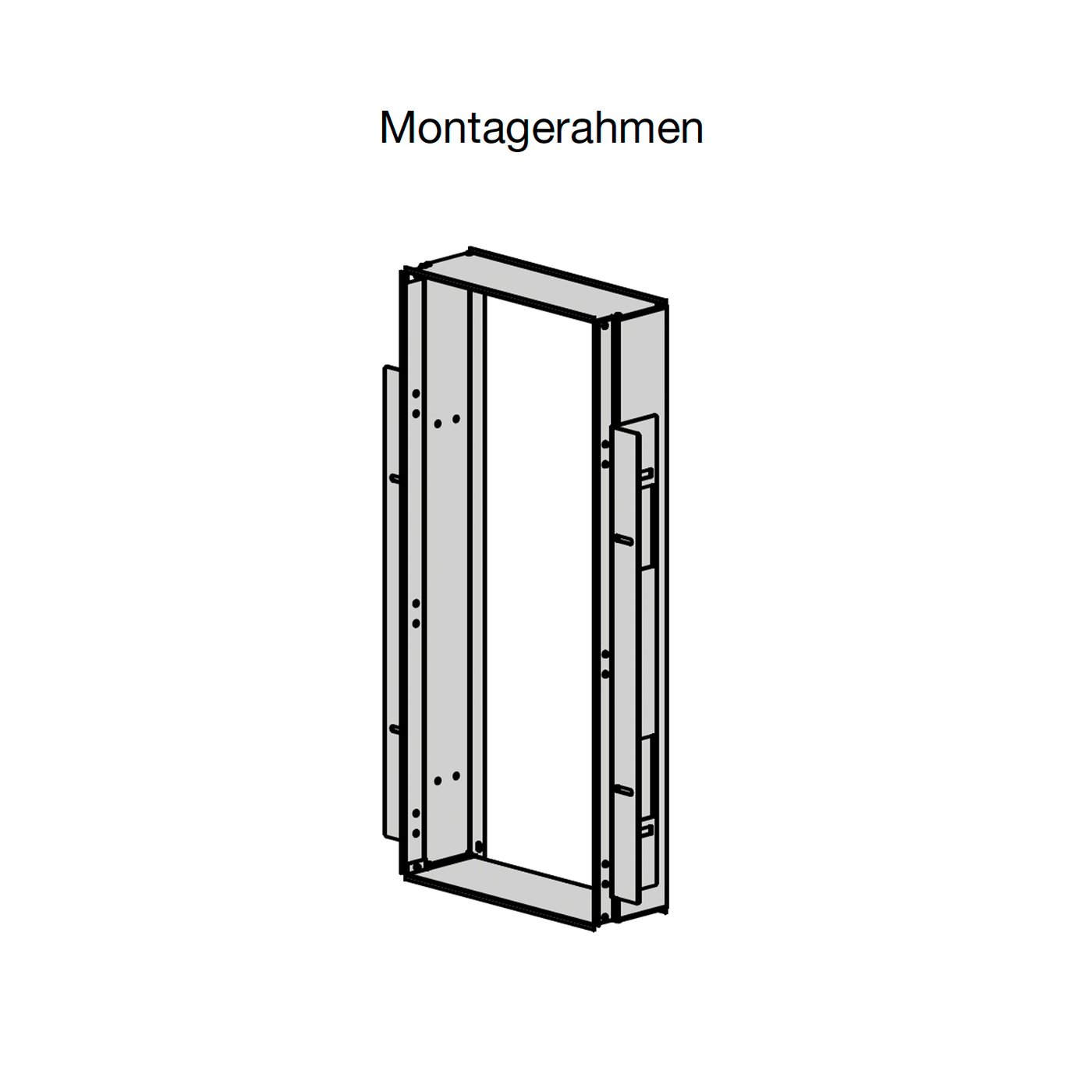 Zehnder Zenia mounting frame for pre-wall and furniture installation ...